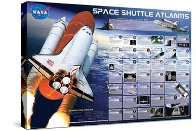 'Space Shuttle Atlantis' Stretched Canvas Print | AllPosters.com