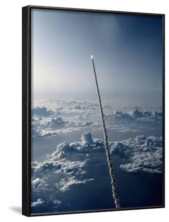 'Space Shuttle Challenger Leaving Earth' Photographic Print - John W ...