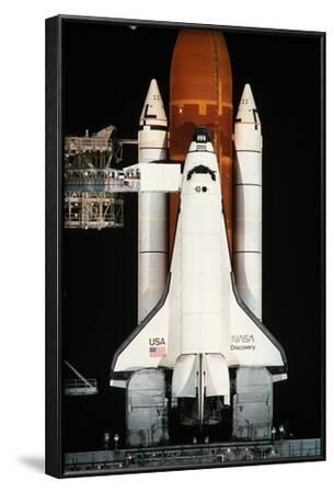 'Space Shuttle Illuminated at Night' Photographic Print - Roger ...