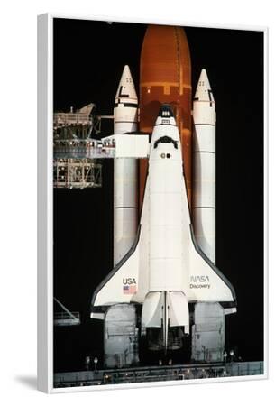 'Space Shuttle Illuminated at Night' Photographic Print - Roger ...