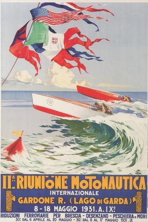 'Speedboat Rounding Buoy' Poster | AllPosters.com