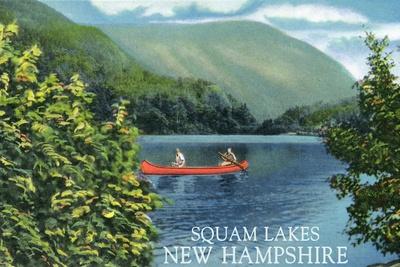 'Squam Lakes, New Hampshire - Canoe Scene' Posters - Lantern Press | AllPosters.com