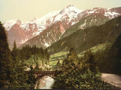 St. Marie Bridge, Chamonix Valley in France, C.1890-C.1900 Giclee Print ...