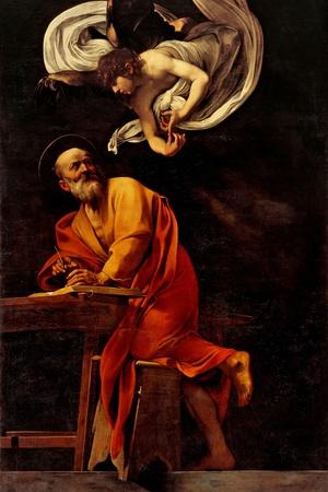 'St. Matthew and the Angel' Posters - Caravaggio | AllPosters.com