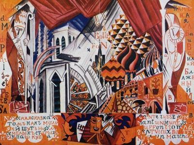 Stage Curtain Design for the Ballet 'Le Chout' or 'The Buffoon' by ...