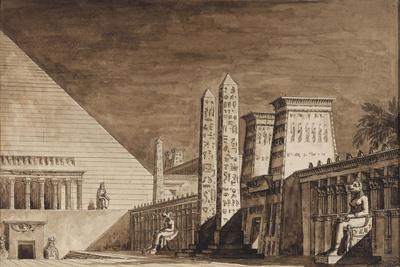'Stage design for the opera Semiramide by Gioachino Rossini, 1823 ...