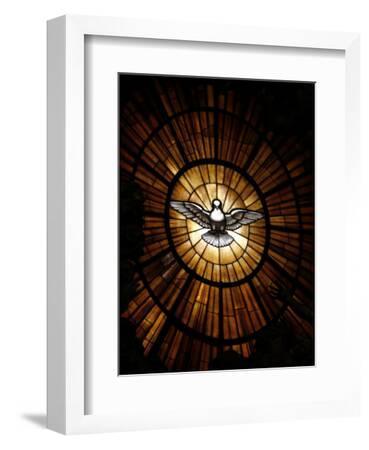 'Stained Glass Window in St. Peter's Basilica of Holy Spirit Dove ...
