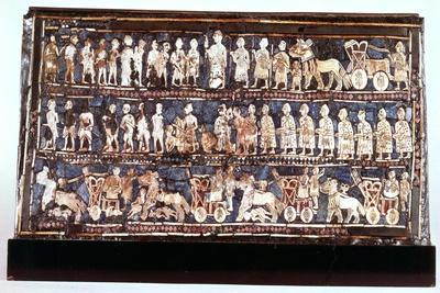 'Standard of Ur, the War Side, from the Royal Cemetery at Ur, Sumerian ...