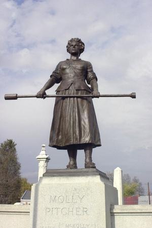 'Statue of Molly Pitcher, Legendary Heroine of the War of Independence ...