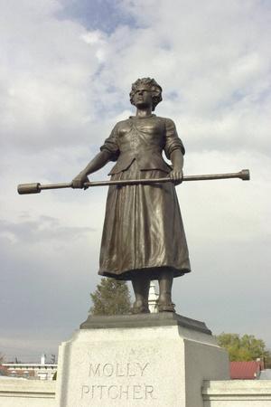 Statue of Molly Pitcher, Legendary Heroine of the War of Independence ...