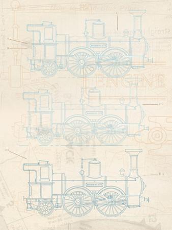 'Steam Engine Blueprint' Giclee Print - The Vintage Collection ...