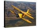 'A Beechcraft D-17 Staggerwing in Flight' Photographic Print ...