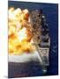 Battleship USS Iowa Firing Its Mark 7 16-inch/50-caliber Guns ...
