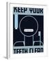 'Vintage WPA Poster of a Cartoon Showing It's Shiny White Teeth ...