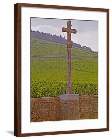 'Stone Cross Marking the Grand Cru Vineyards, Romanee Conti and ...