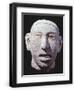 Stone Head of a Man with Eyes and Teeth of Shell, Artifact Originating ...