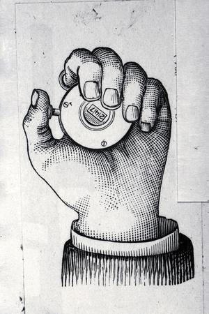 'Stopwatch-Attendance Counter in Hand' Giclee Print | AllPosters.com