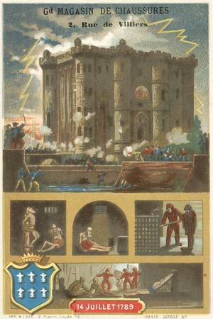 'Storming of the Bastille, French Revolution, 14 July 1789' Giclee ...