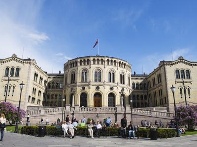 'Stortinget Parliament Building, Oslo, Norway, Scandinavia, Europe ...