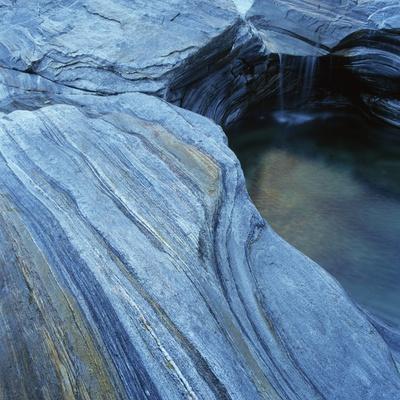 'Strata in Rock Formation Along Verzasca River' Photographic Print ...