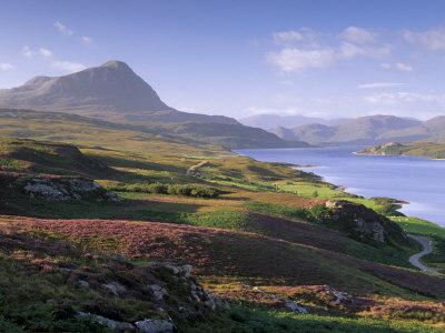 'Strathmore Valley, Loch Hope and Ben Hope, 927M, Sutherland, Highland ...