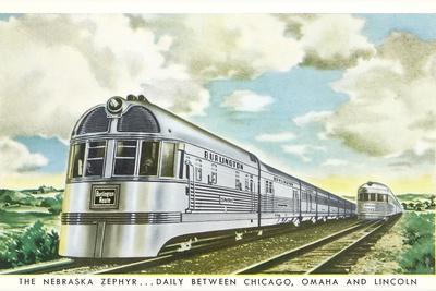 'Streamlined Nebraska Zephyr Train' Poster | AllPosters.com