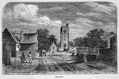 Street and Church at Heston, London | AllPosters.com