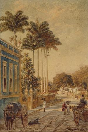 'Street Scene, Rio de Janeiro, 1879' Giclee Print - Bernhard Wiegandt ...