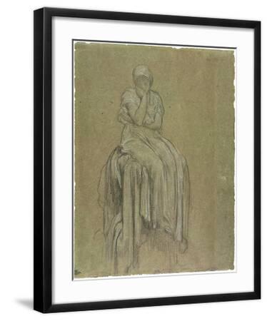 'Study for Solitude, C.1890 (Chalk on Paper)' Giclee Print - Frederick ...