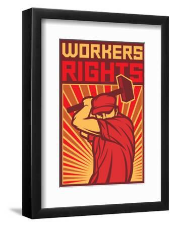 'Stylized Workers Rights Poster' Posters | AllPosters.com
