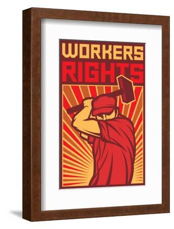 'Stylized Workers Rights Poster' Posters | AllPosters.com
