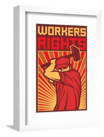 'Stylized Workers Rights Poster' Posters | AllPosters.com