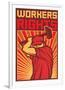 'Stylized Workers Rights Poster' Posters | AllPosters.com