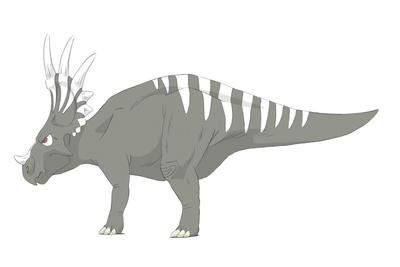 'Styracosaurus Pencil Drawing with Digital Color' Print - Stocktrek ...