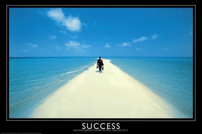 'Success Walking on Beach Art Print Poster' Posters | AllPosters.com