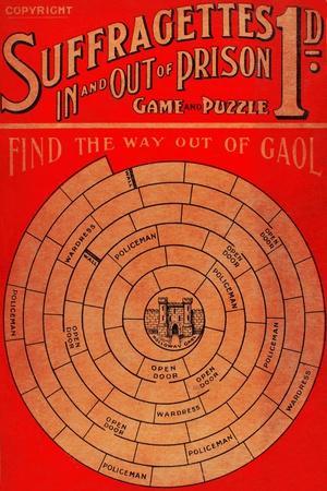 Suffragettes "In And Out Of Prison" Game And Puzzle Prints | AllPosters.com