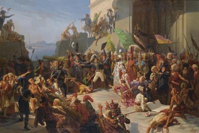 Sultan Selim III visiting General Sébastiani during the defence of ...