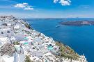 Summer vacation panorama, luxury famous Europe destination. White ...
