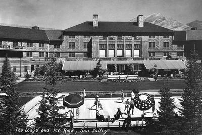 'Sun Valley, Idaho - View of Lodge and Ice Rink' Prints - Lantern Press ...