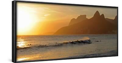 'Surfers at Sunset on Ipanema Beach, Rio De Janeiro, Brazil ...