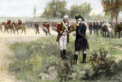 'Surrender of British Commander Burgoyne to American General Gates at ...
