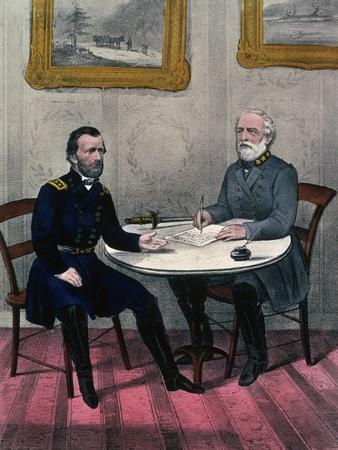 'Surrender of General Lee, at Appomattox Court' Giclee Print - Currier ...