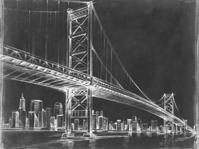 'Suspension Bridge Blueprint III' Poster - Ethan Harper | AllPosters.com