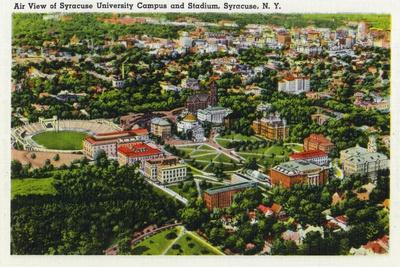 'Syracuse, New York - Aerial View of Syracuse University and Stadium ...