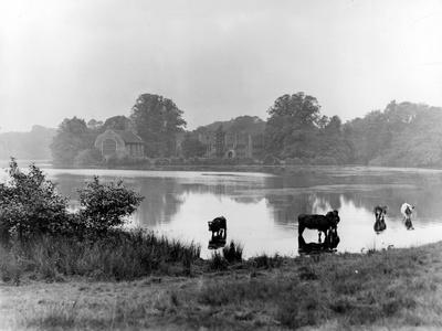 'Tabley Old Hall, Seen across Tabley Mere, from 'England's Lost Houses ...