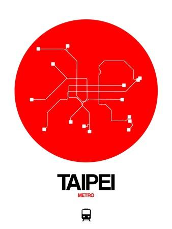 'Taipei Red Subway Map' Prints - NaxArt | AllPosters.com
