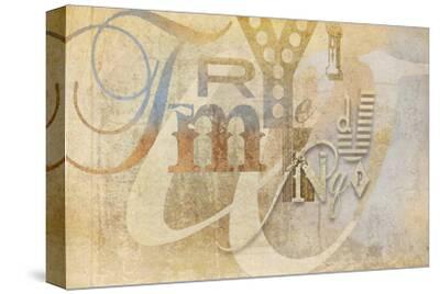 'Tan Letters' Stretched Canvas Print - Rachel Travis | AllPosters.com