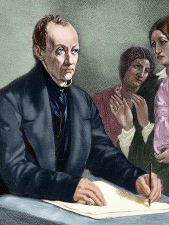 'Auguste Comte (1798-1857).' Giclee Print - Tarker | AllPosters.com