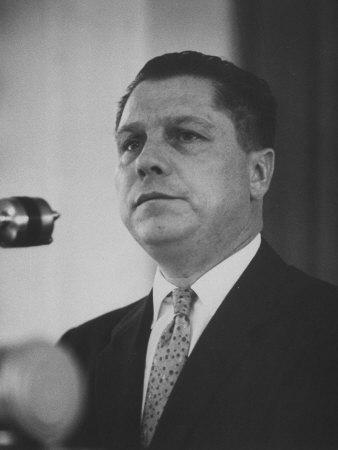 'Teamsters Union Leader James R. Hoffa Speaking at a Meeting ...