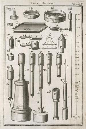 'Techniques of Firework Making in 18th Century France : Rockets' Prints ...